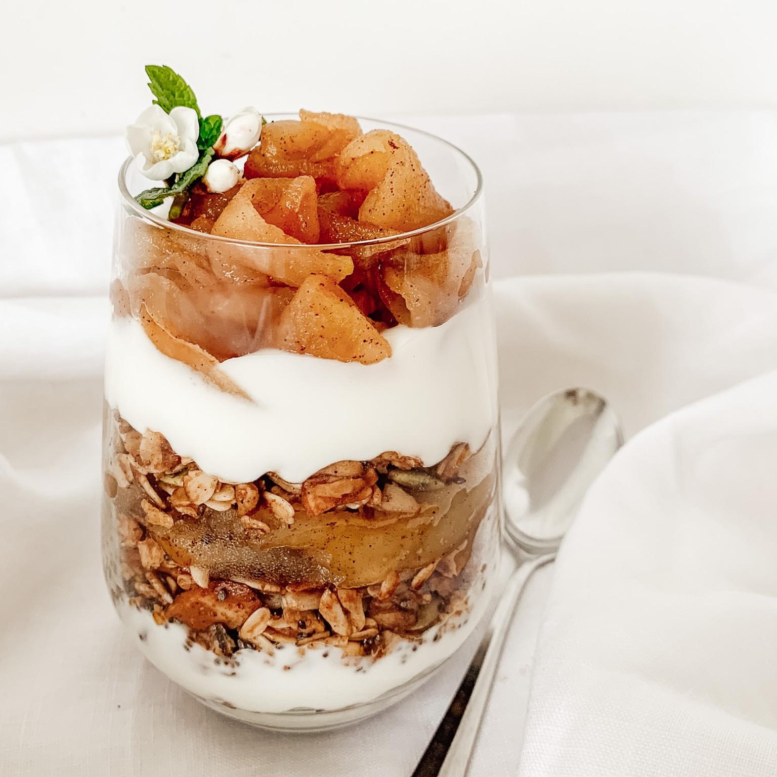 Stewed Apple & Yoghurt Pots | The Yummy Fruit Co